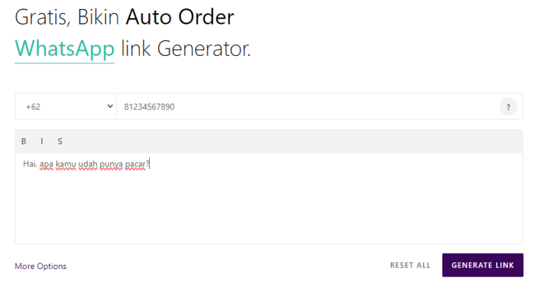 Cara Buat Link WhatsApp (wa.me) Paling Baru